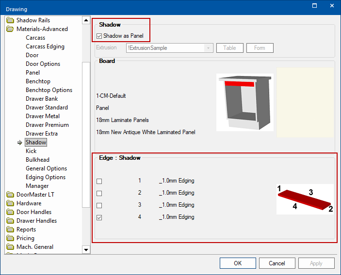 Shadow Rail Construction : Cabinet Design