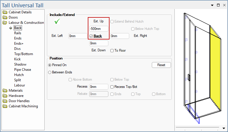 Slope Cabinet Ends : Cabinet Design