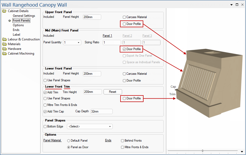 Wall Rangehood Canopy : Cabinet Design