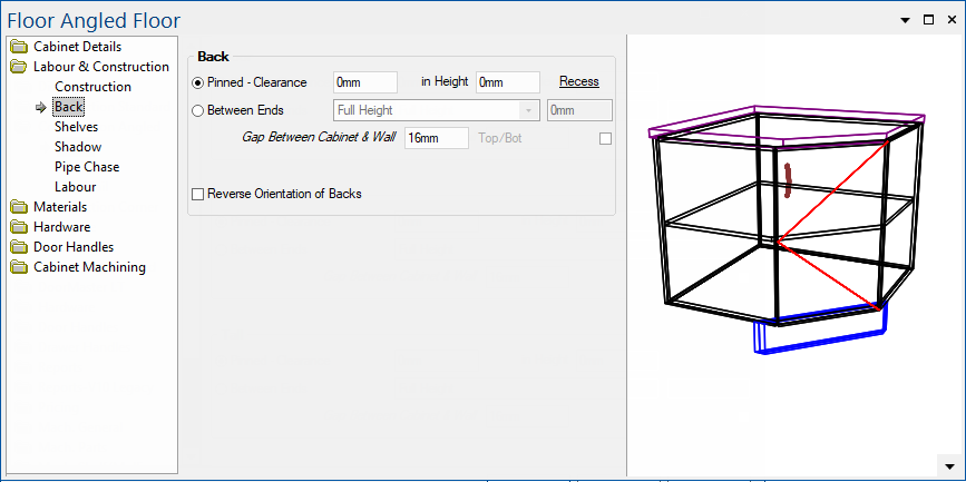 Backs Construction Defaults