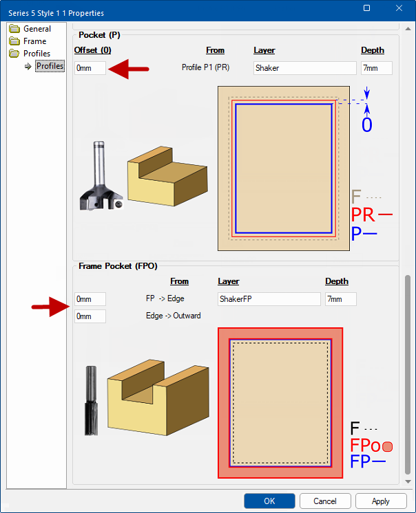 Pocket Offsets in DoorMaster LT