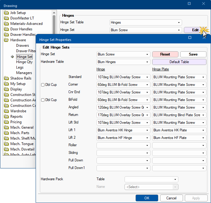 Hinge Set page