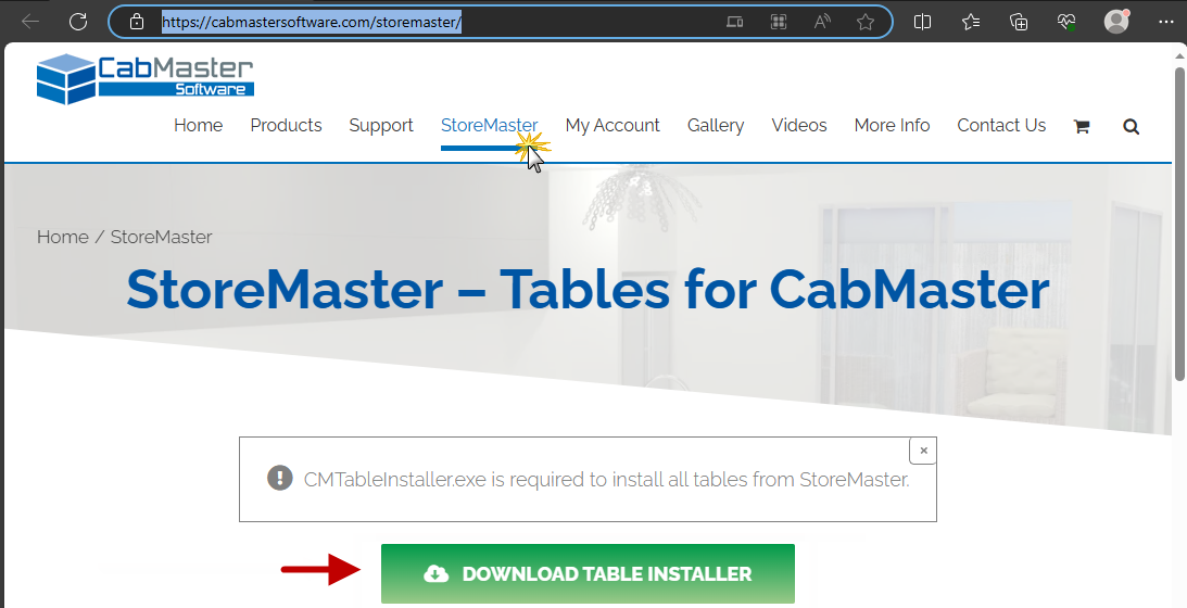 StoreMaster : Download Tables