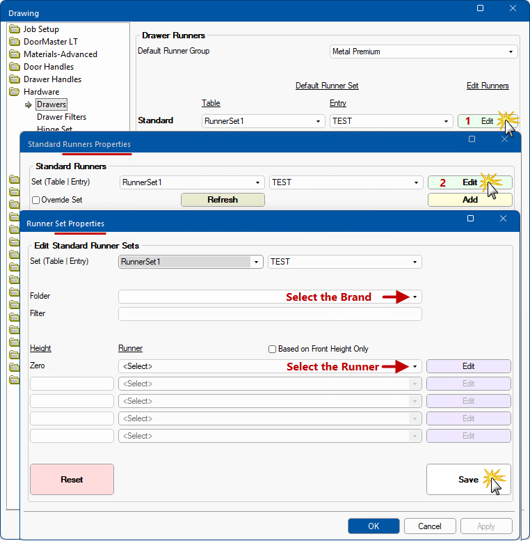 StoreMaster : Install Tables into CabMaster