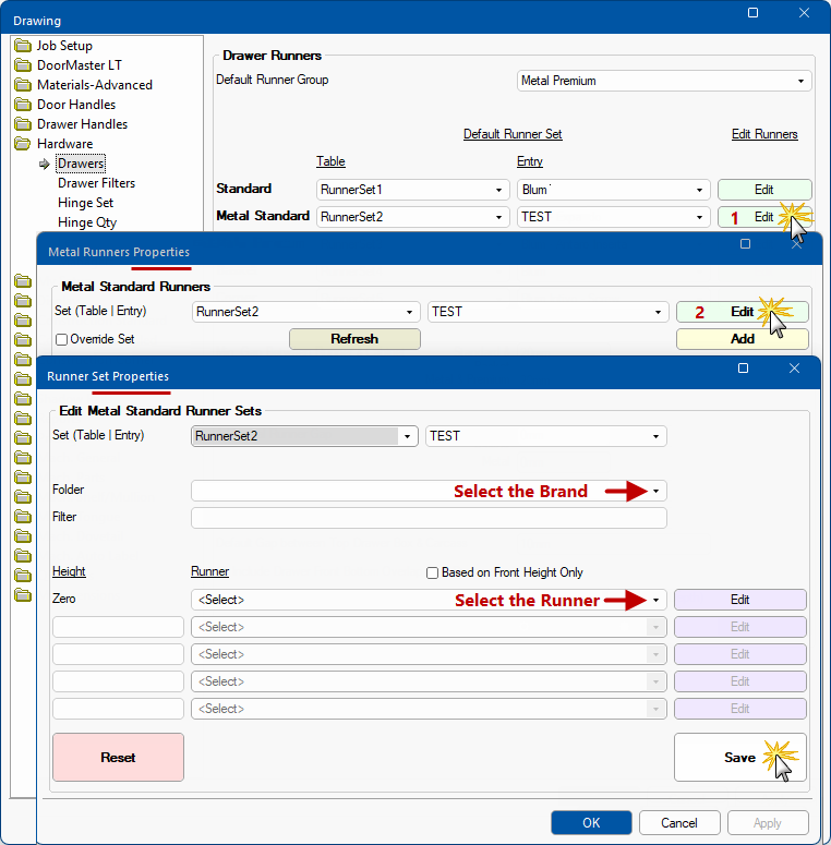 StoreMaster : Install Tables into CabMaster