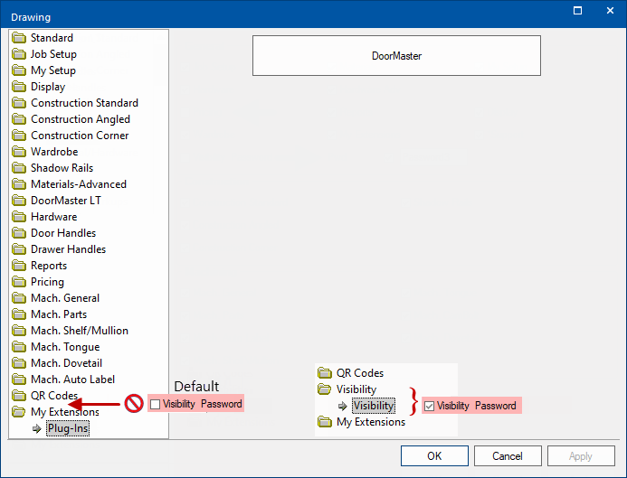 Visibility : Defaults